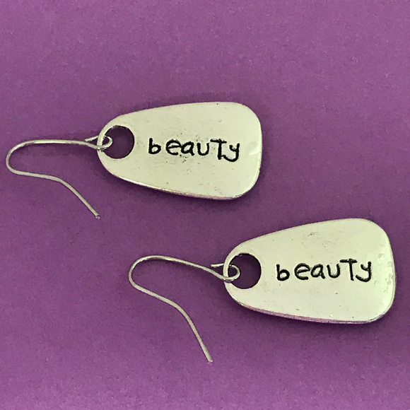 Handmade | Jewelry | Secret Message Silver Tone Pierced Earrings | Poshmark